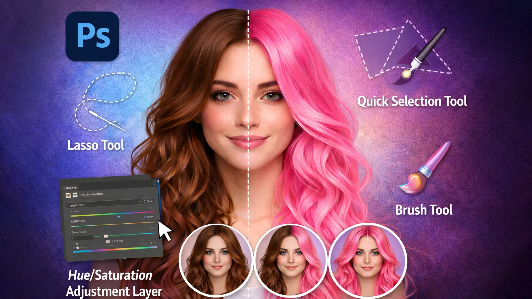 How to Change Hair Color in Photoshop (Easy Step-by-Step Guide)